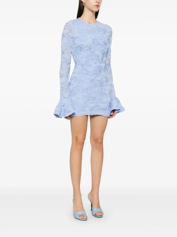 ROTATE BY BIRGER CHRISTENSEN Floral-appliqué Mini Dress