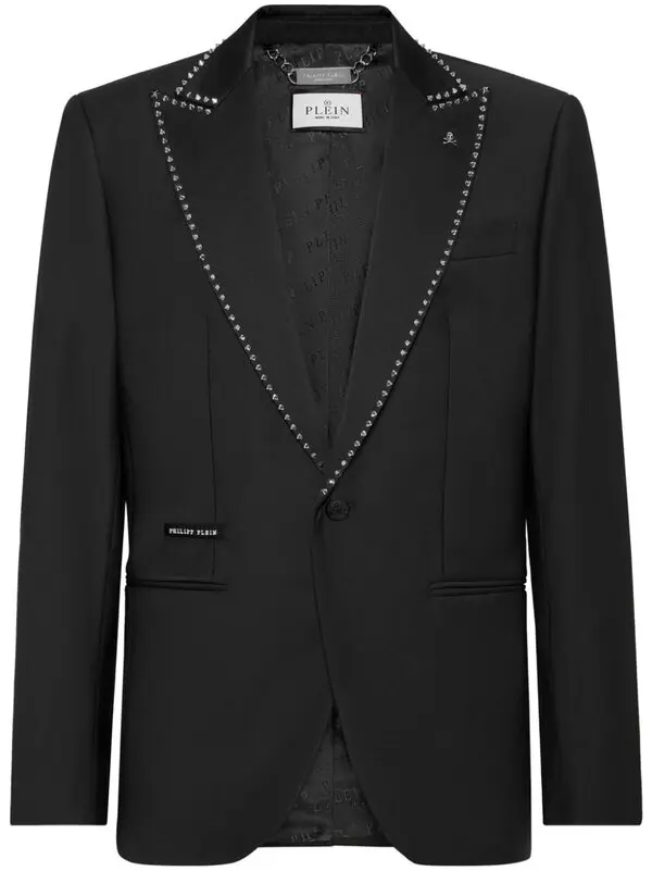Philipp Plein Stud-embellished Blazer - Black