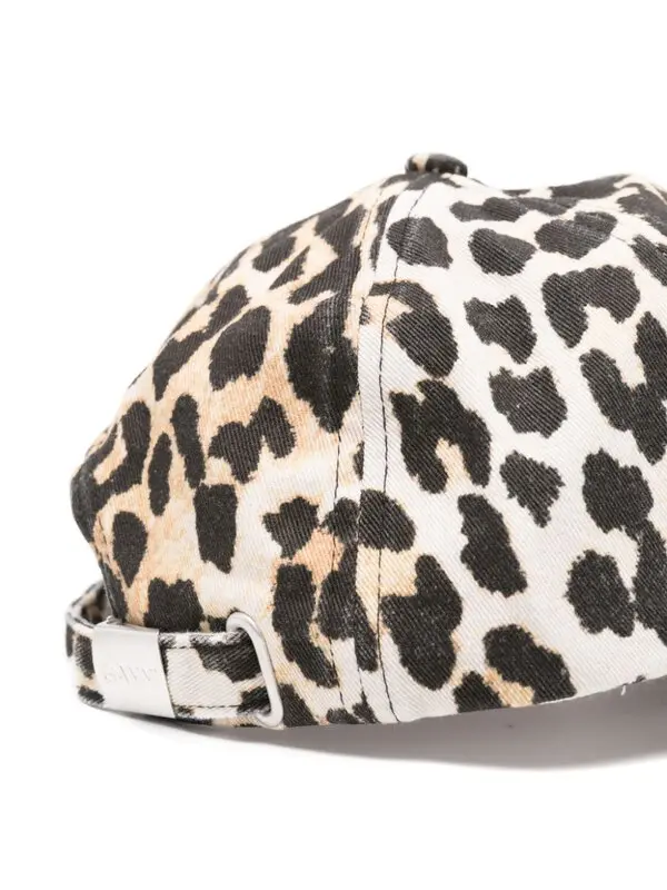 GANNI Leopard-print Baseball Cap