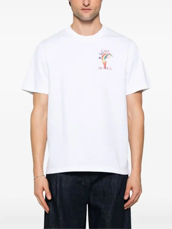 Casablanca Nature Teacher T-Shirt - White | Editorialist
