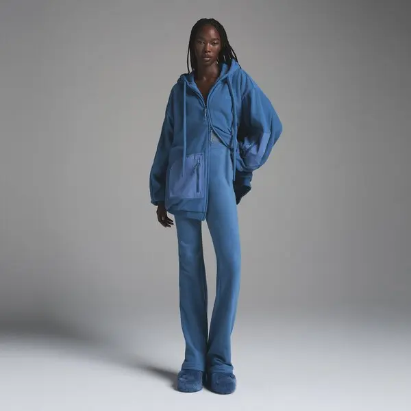 Skims Fleece Lounge Oversized Hoodie - Azure | Editorialist