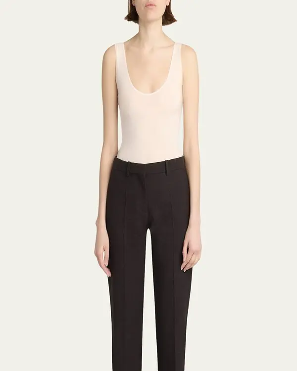 THE ROW Mandie Scoop-neck Sleeveless Bodysuit - Ivory