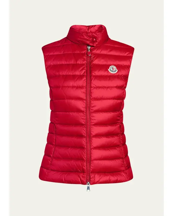 Moncler Igens Lightweight Down Puffer Vest - Medium Red