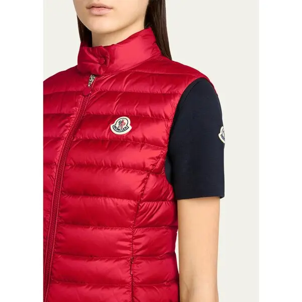 Moncler Igens Lightweight Down Puffer Vest - Medium Red