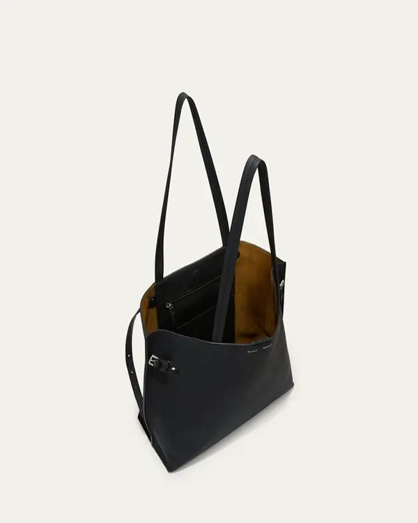 Proenza Schouler Day Pebbled Calfskin Leather Tote Bag - Black