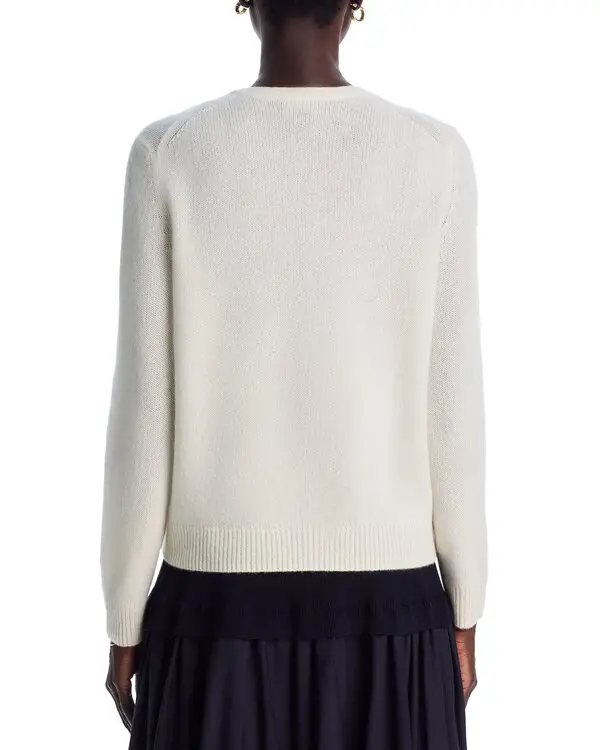 Bloomingdale'S C Crewneck Cardigan Sweater - Ivory