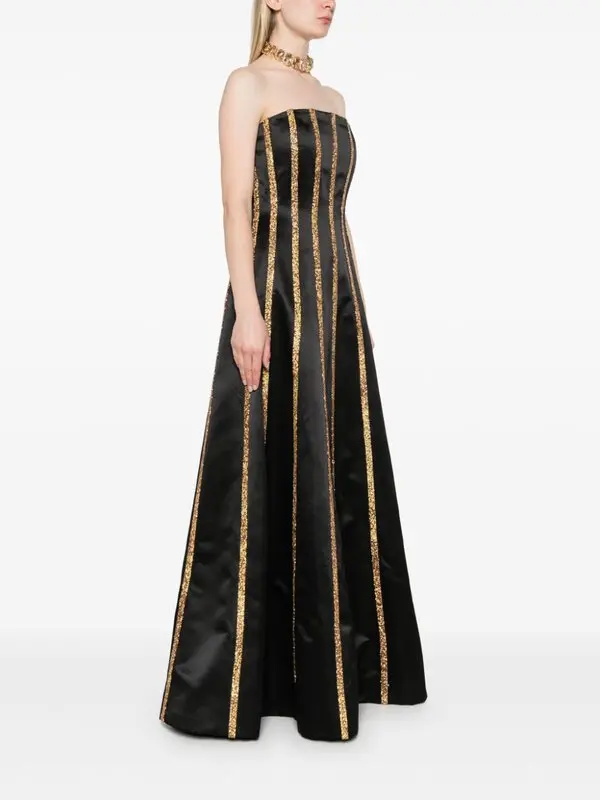 JEAN-LOUIS SABAJI Strapless A-line Maxi Dress