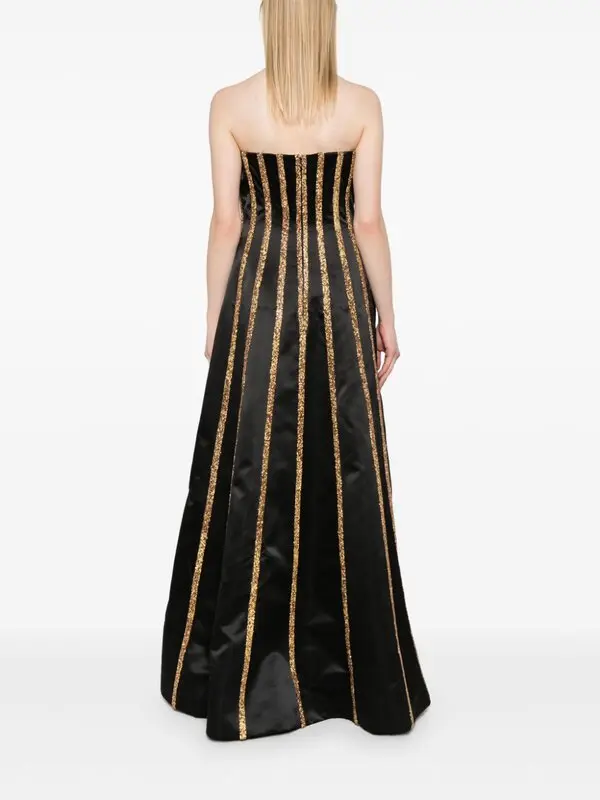 JEAN-LOUIS SABAJI Strapless A-line Maxi Dress