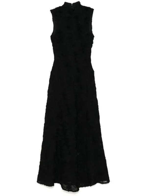 ROTATE BY BIRGER CHRISTENSEN Flower-mesh Maxi Dress - Black