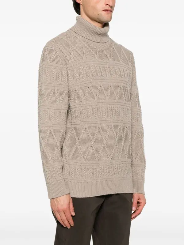 Zegna Wool Roll Neck Sweater
