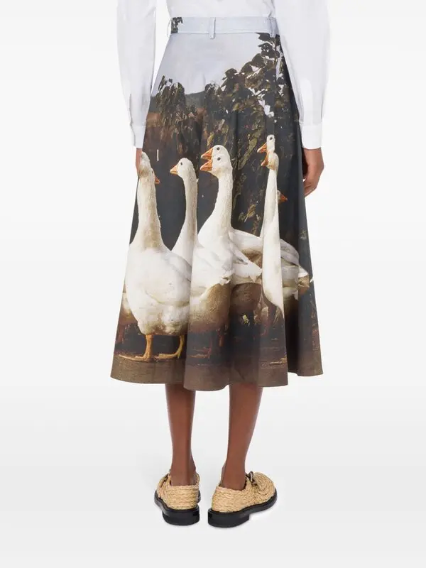 Moschino Graphic-print Midi Skirt