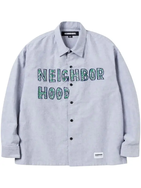 NEIGHBORHOOD Logo-embroidered Shirt - Grey