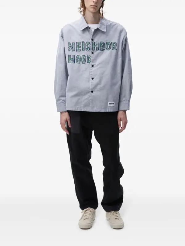 NEIGHBORHOOD Logo-embroidered Shirt - Grey