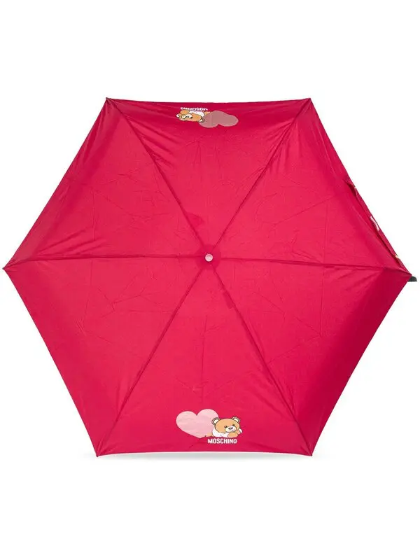 Moschino Teddy Bear-print Umbrella - Red