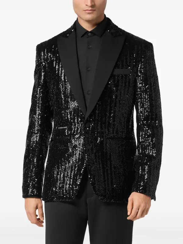 Philipp Plein Embroidered Lurex Blazer
