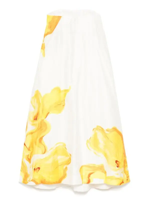 Acler Hopton Graphic Dress - White | Editorialist