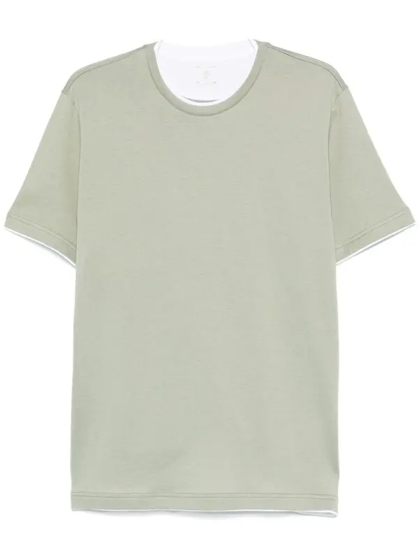 Eleventy Cotton T-Shirt - Green - 40% Off | Editorialist