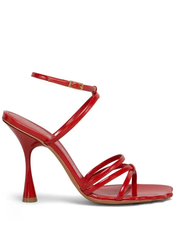Marni Leather High Heel Sandals - Red