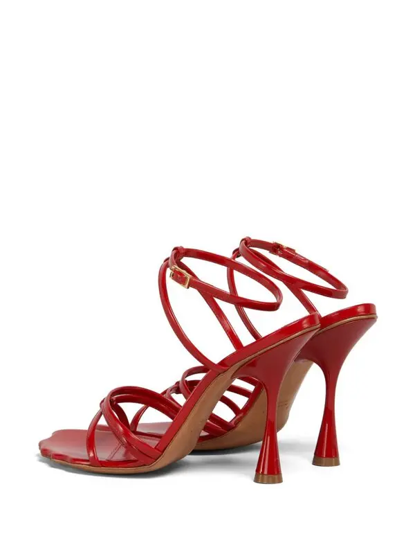 Marni Leather High Heel Sandals - Red