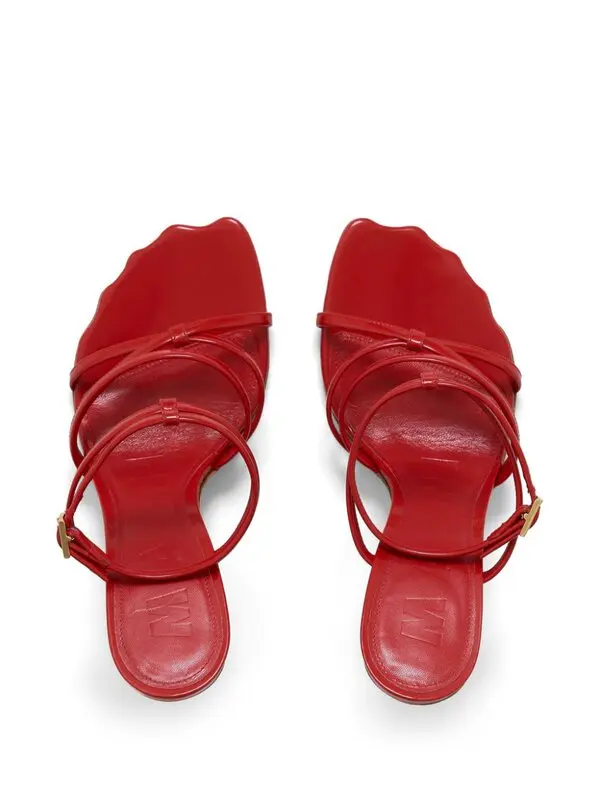 Marni Leather High Heel Sandals - Red