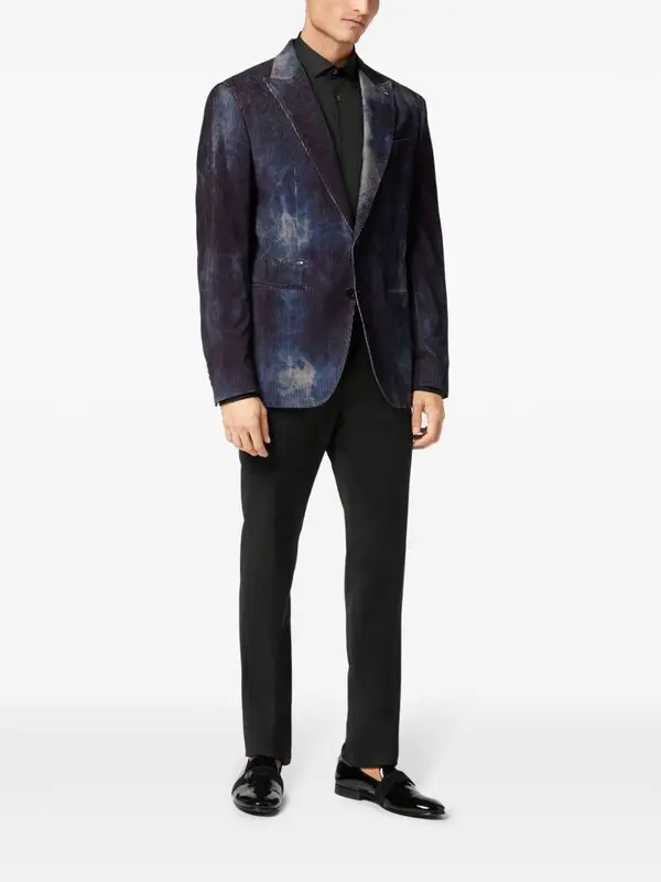 Philipp Plein Bleached-effect Velvet Blazer