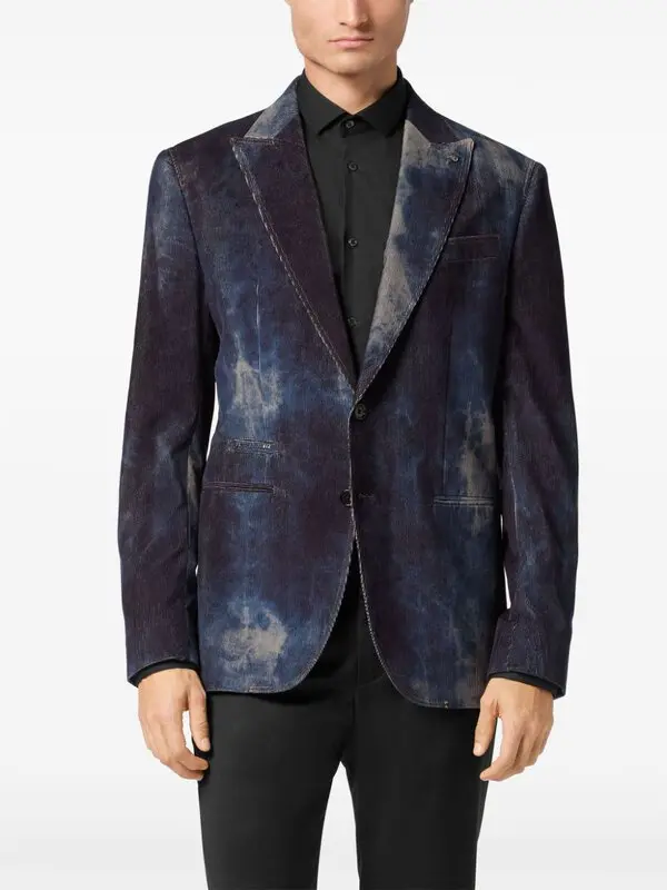 Philipp Plein Bleached-effect Velvet Blazer