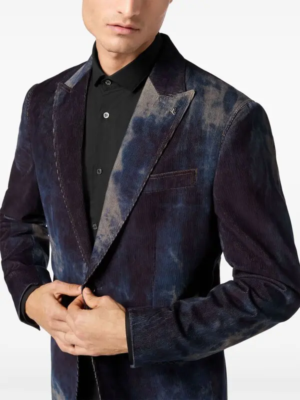 Philipp Plein Bleached-effect Velvet Blazer