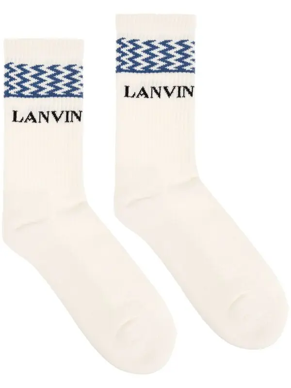 LANVIN Curb Socks - White