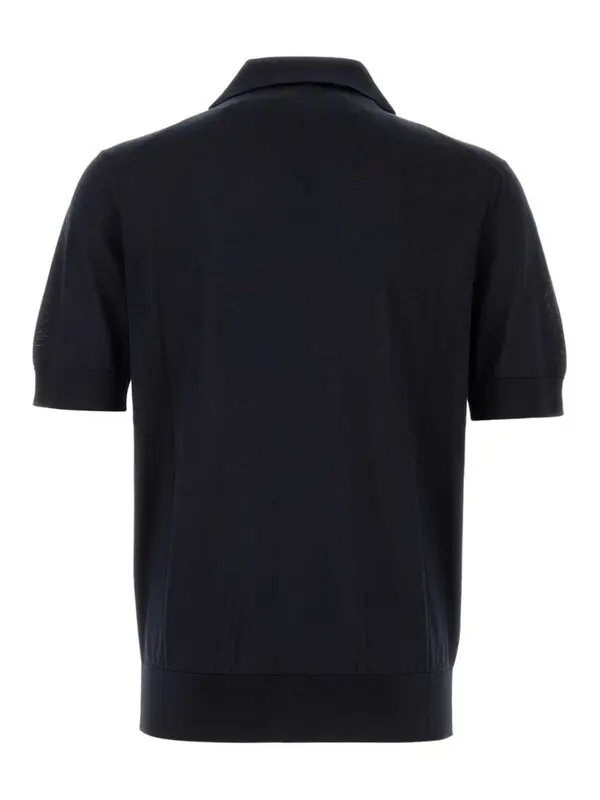 Dolce & Gabbana Silk Polo Shirt - Blue