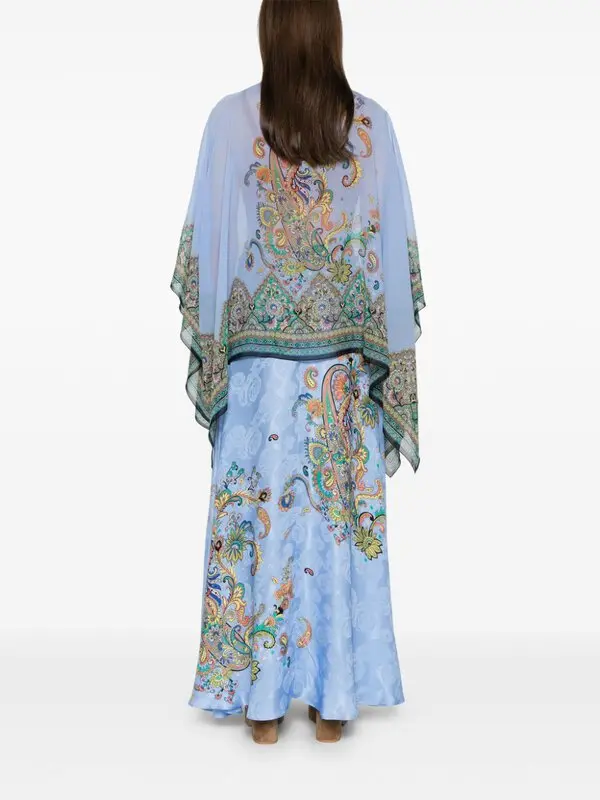 Etro Printed Silk Cape