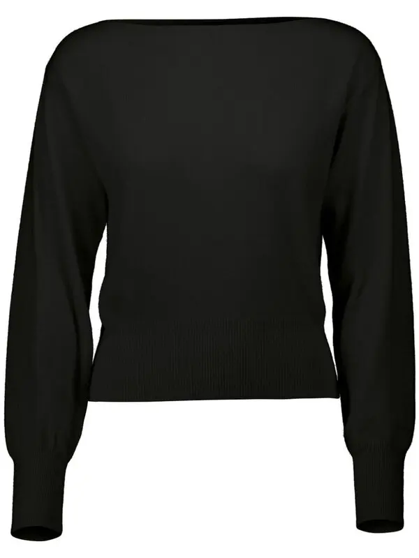 ALLUDE Boat-neck Jumper