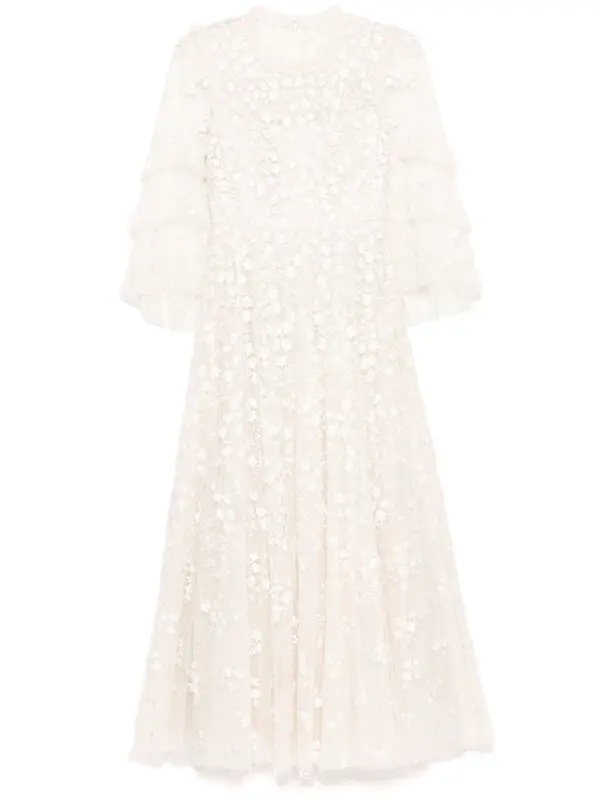 NEEDLE & THREAD Everett Bloom Gown - White