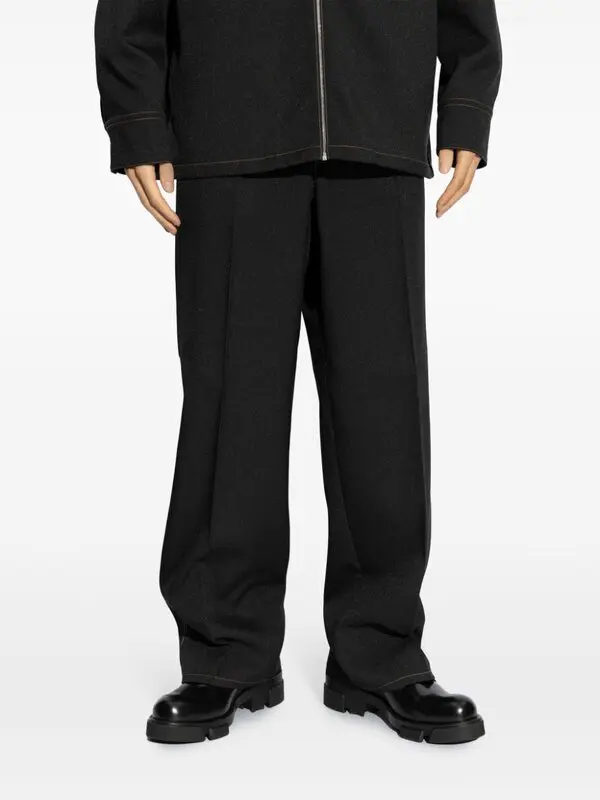 JIL SANDER Belted Trousers - Black