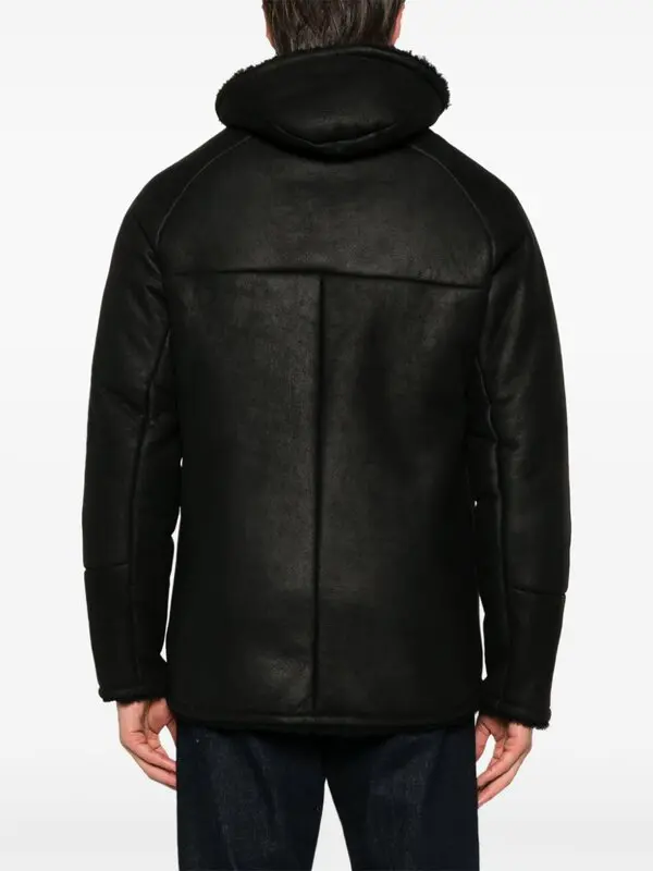 ERALDO Hooded Leather Jacket