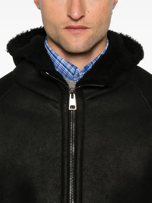 ERALDO Hooded Leather Jacket