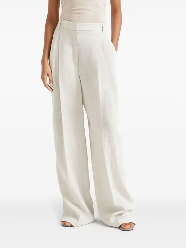 Brunello Cucinelli Wide Leg Trousers - Neutrals