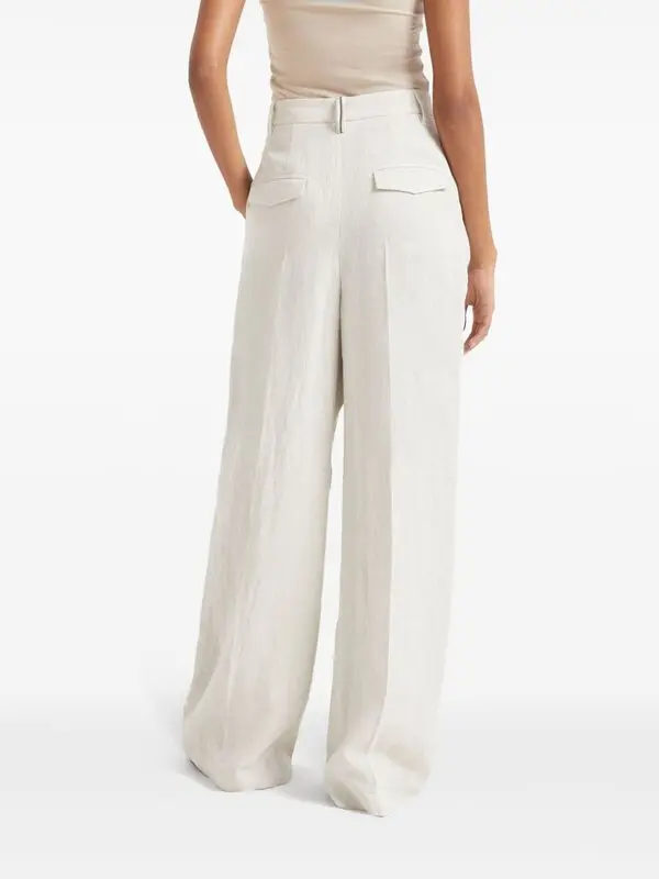 Brunello Cucinelli Wide Leg Trousers - Neutrals