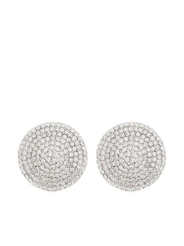 SELF-PORTRAIT Crystal-embellished Drop Earrings - Silver