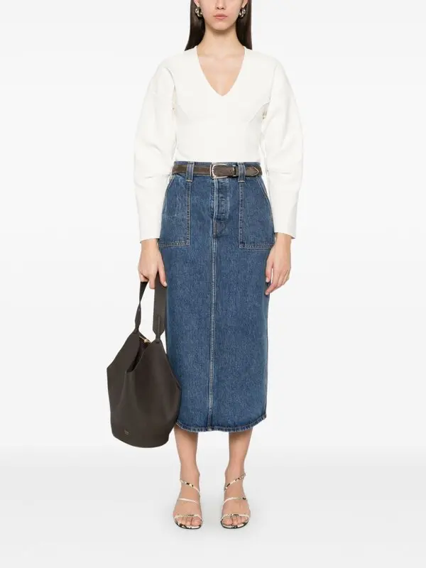 Khaite Genevieve Midi Skirt