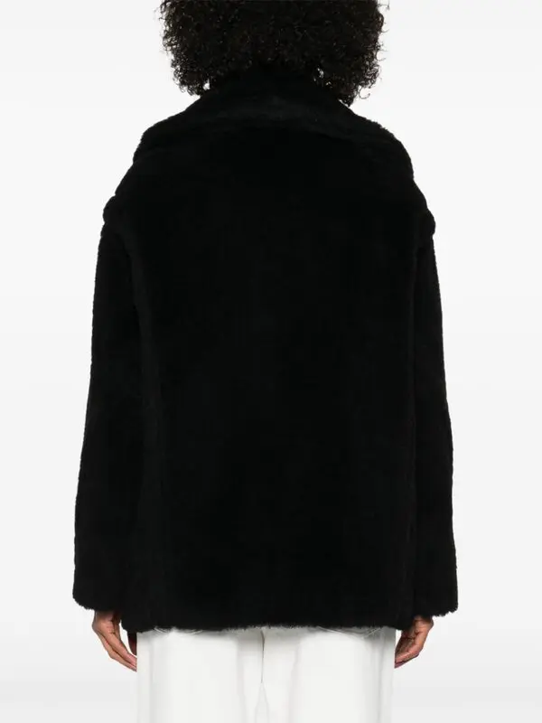 Max Mara Olga Teddy Short Coat - Black | Editorialist