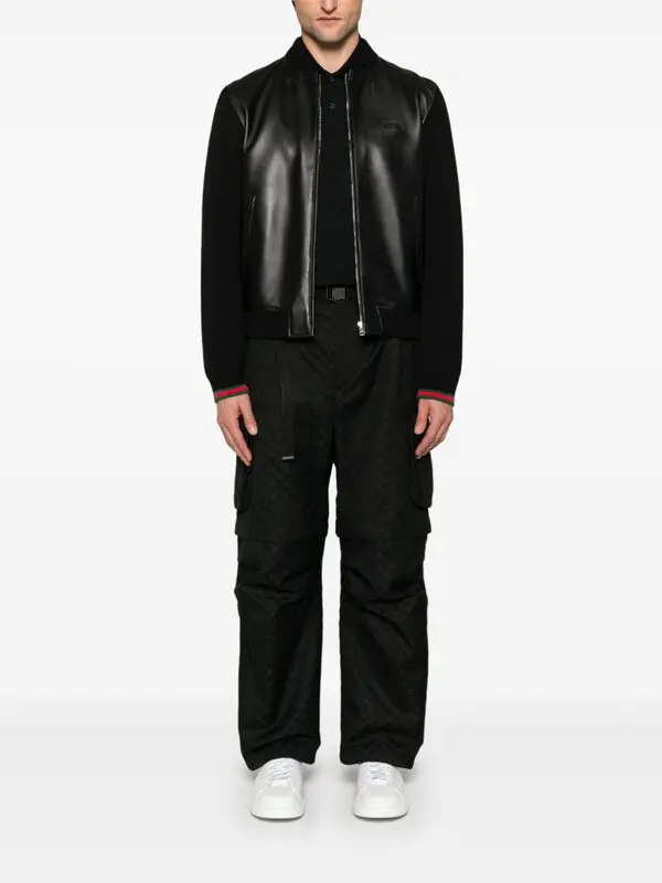 Gucci Leather Bomber Jacket