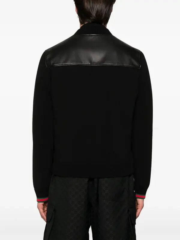 Gucci Leather Bomber Jacket