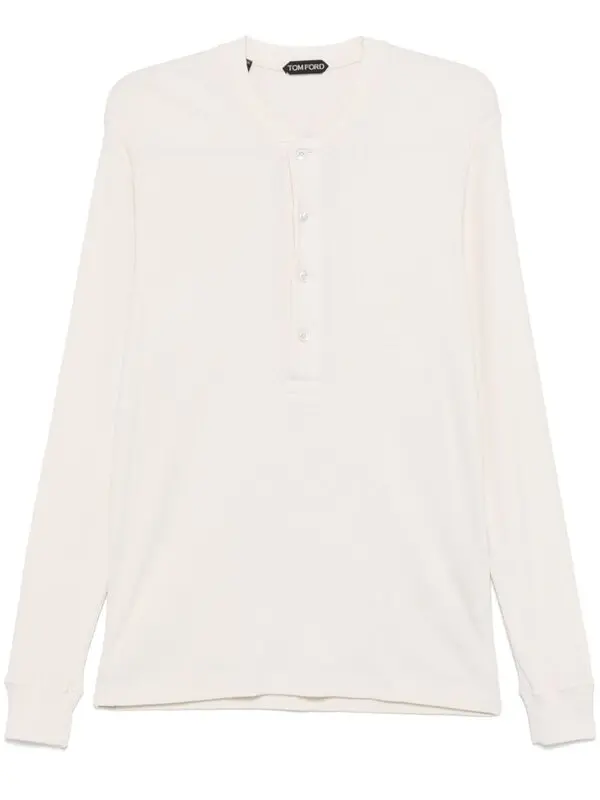 TOM FORD Ribbed Henley Top