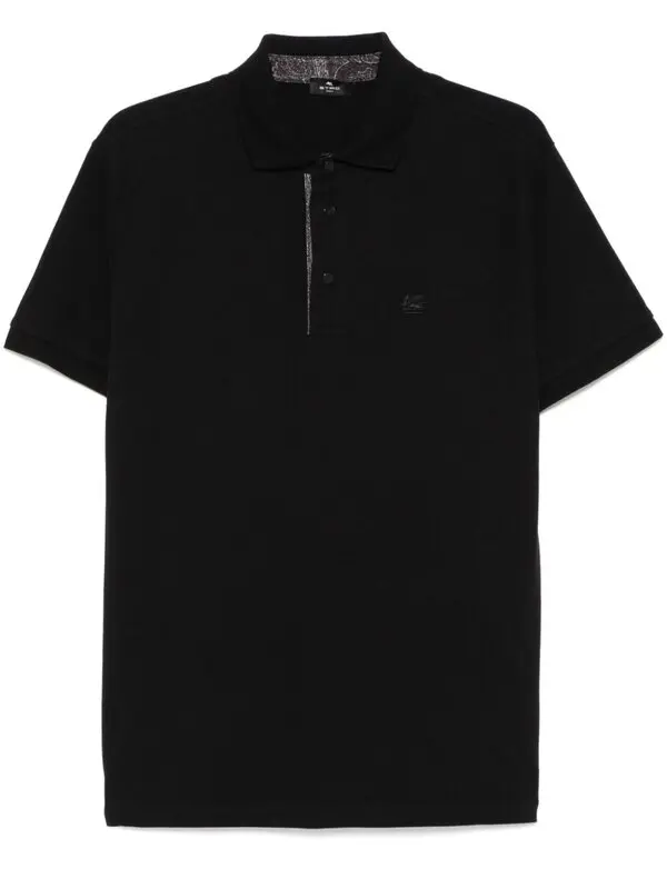 Etro Cotton Polo Shirt - Black
