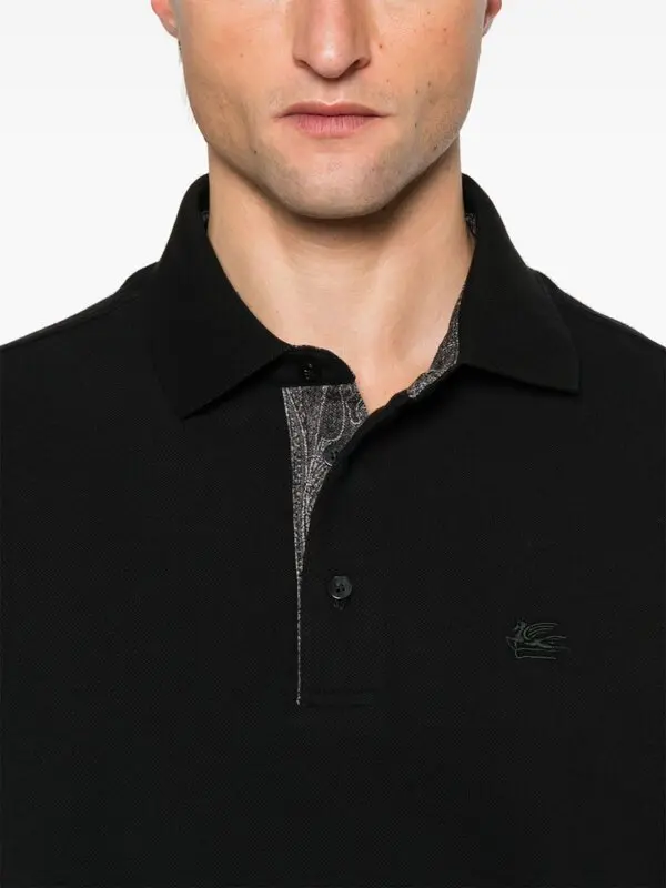 Etro Cotton Polo Shirt - Black