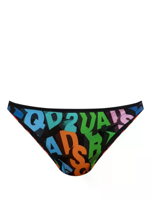 Dsquared2 Logo-print Bikini Bottom - Black