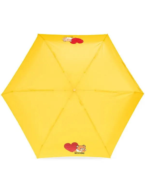 Moschino Teddy Bear-print Umbrella - Yellow