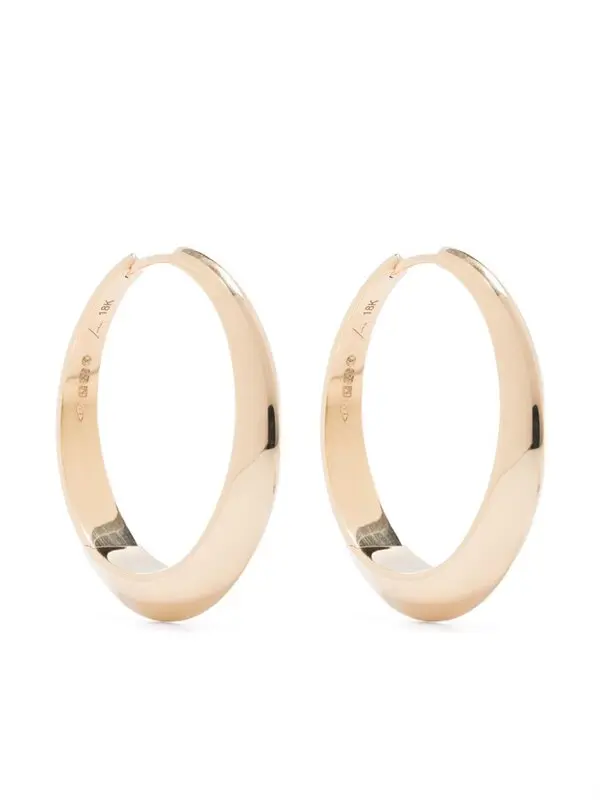 Lizzie Mandler 18k Yellow Xl Thin Crescent Hoop Earrings - Gold