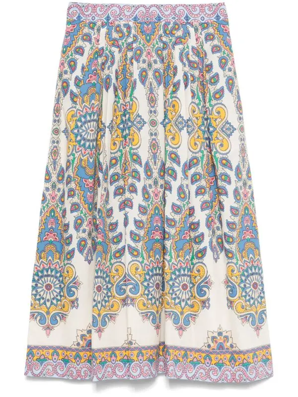 Etro Paisley Print Midi Skirt