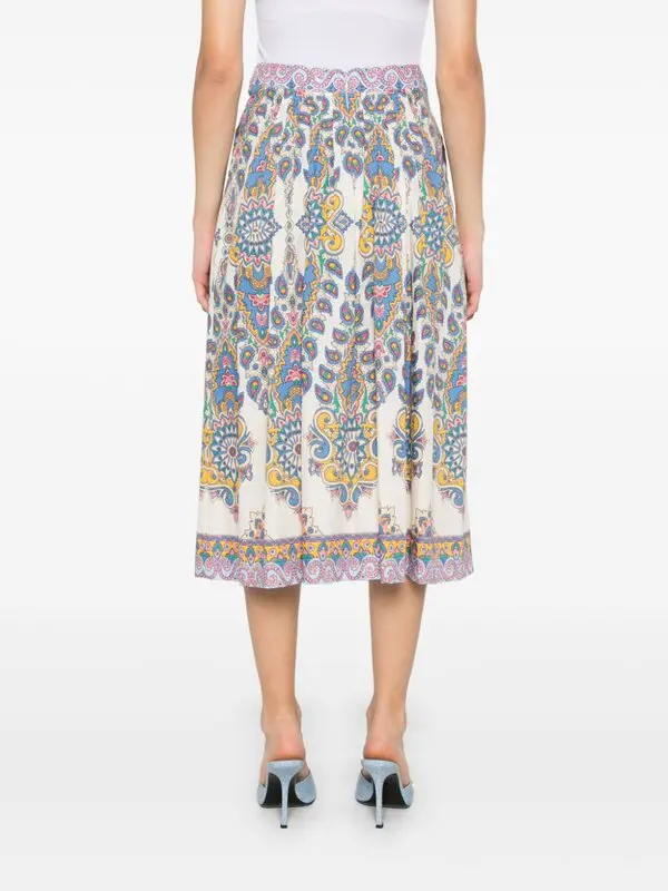 Etro Paisley Print Midi Skirt